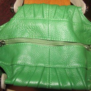 H&S Collection | Bags | Hs Collection Made In Italy Leather Green Bag ...